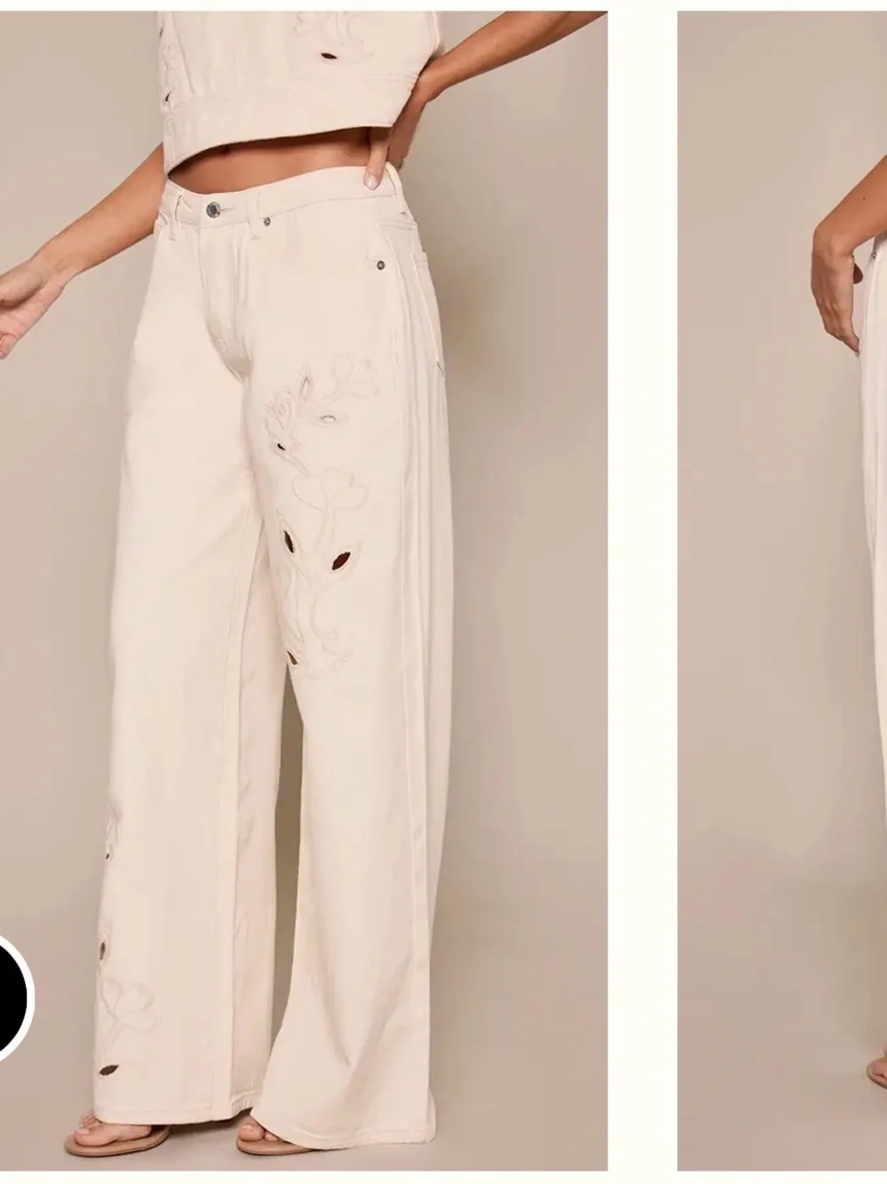 PrettyLittleThing | Pants & Jumpsuits | Floral Embroidery Cut Out ...